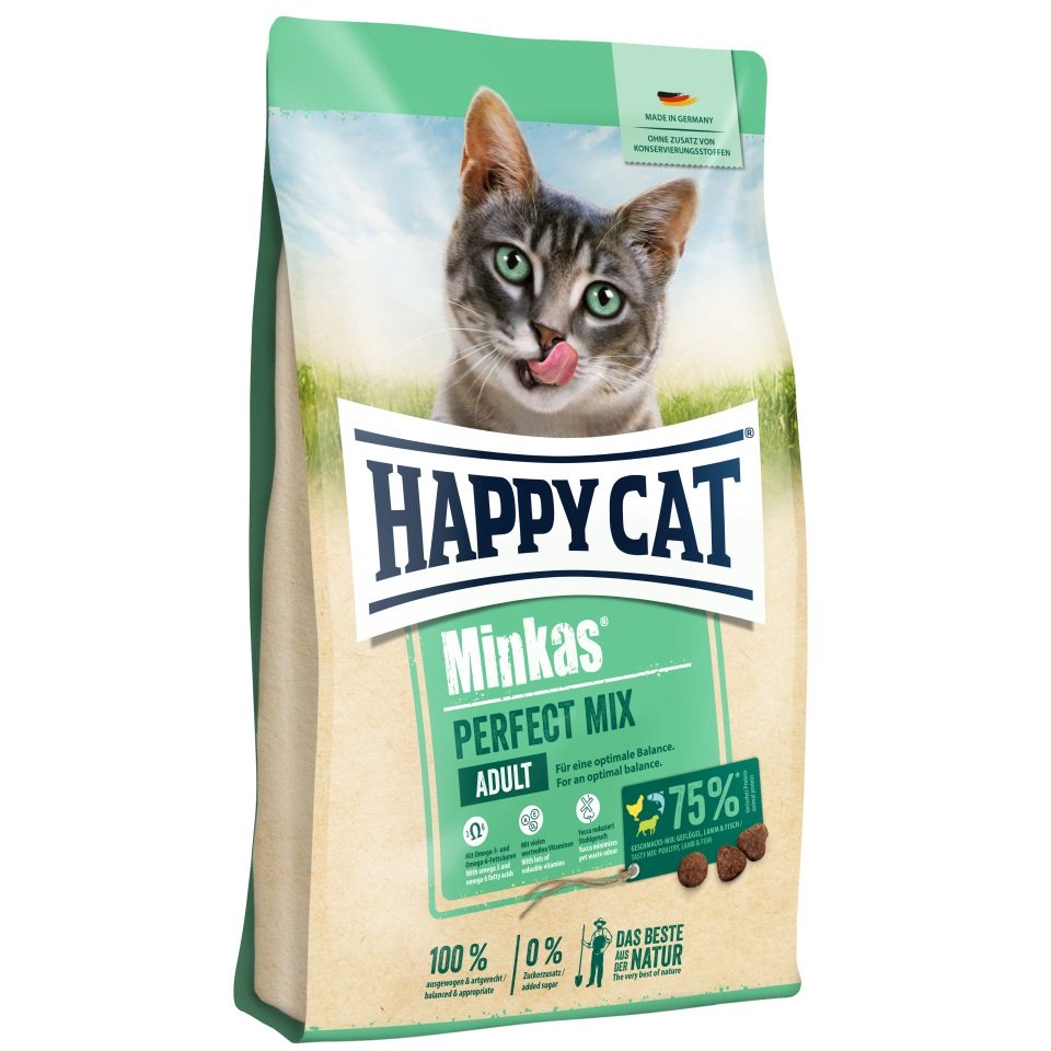 HAPPY CAT Minkas Perfect Mix Geflügel, Fisch & Lamm 1,5 kg mājputni ...