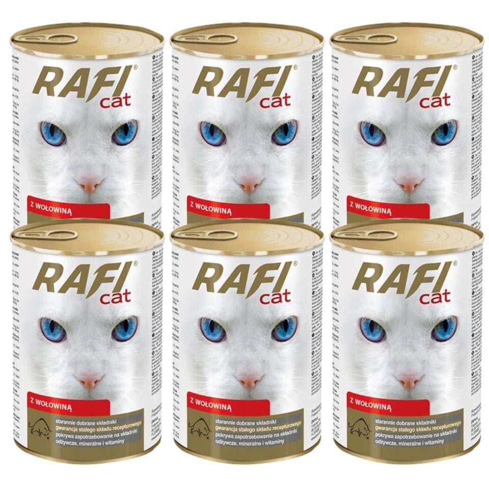 DOLINA NOTECI Rafi Rafi Adult Beef Wet cat food 6x415g